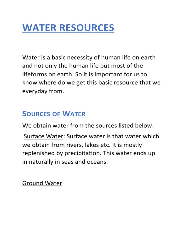 Water Resources | PDF