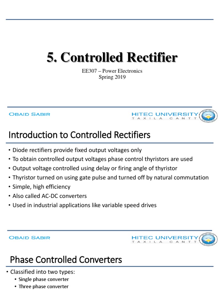5a. Controlled Rectifiers | PDF | Rectifier | Electrical Components