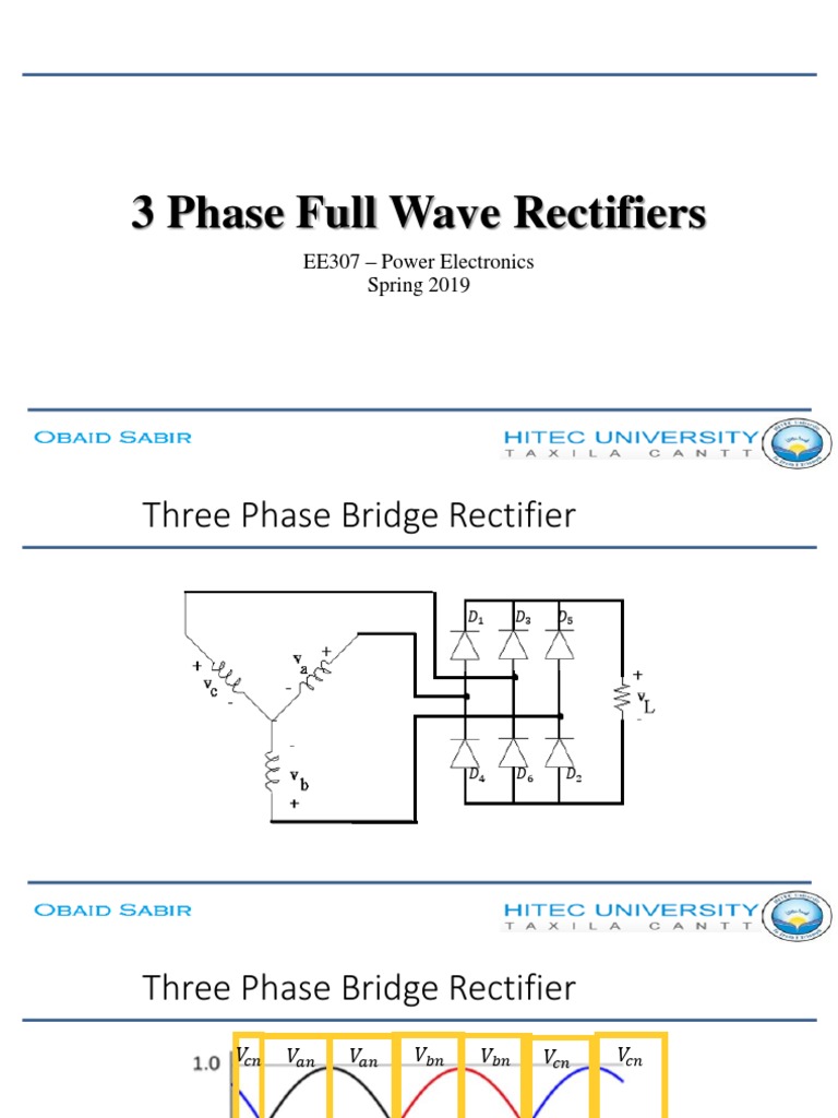 6b. 3 Phase Full Wave Rectifiers | PDF | Rectifier | Electrical Circuits