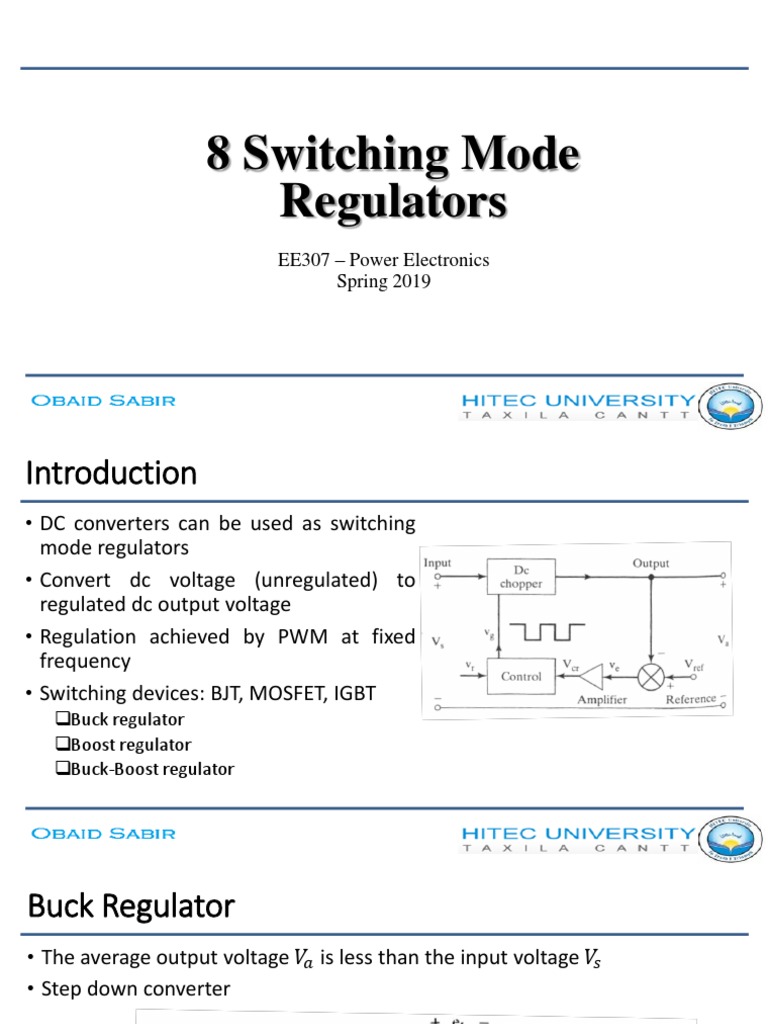 Analysis and Design of Switching Mode Regulators: Buck, Boost, and Buck-Boost Converters | PDF ...
