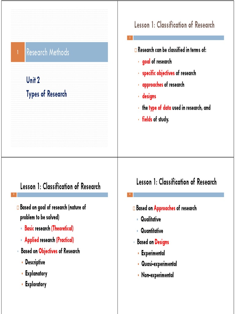 Research Methods - Unit 2 PDF | PDF | Scientific Method | Causality