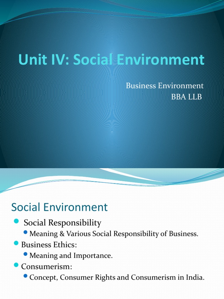 BE4 Social Environment V1.3 | PDF | Consumer Protection | Consumerism