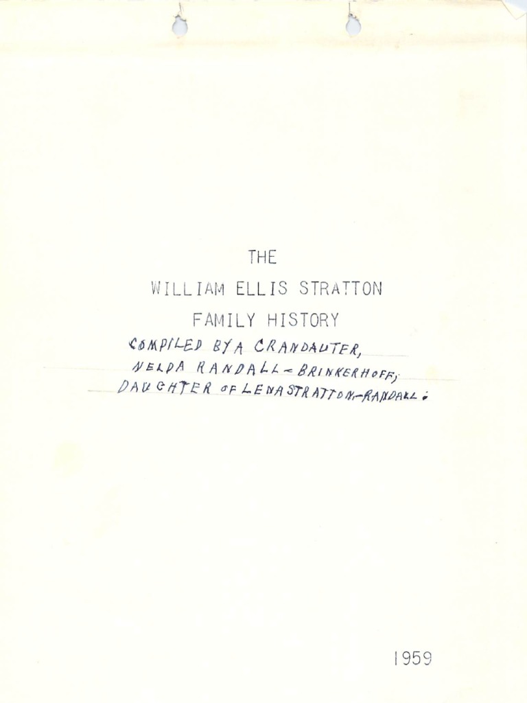 102 - The William Ellis Stratton Family History Compiled by ...