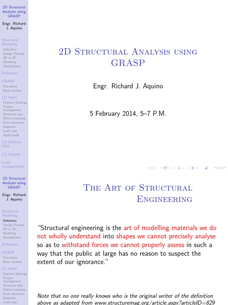 2d Structural Analysis Grasp Pdf Download Free Pdf Finite Element Method Structural Analysis