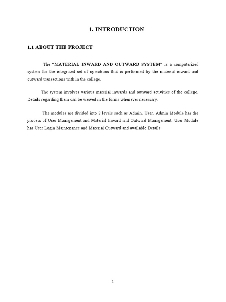 Material Inward and Outward | PDF | Feasibility Study | Databases