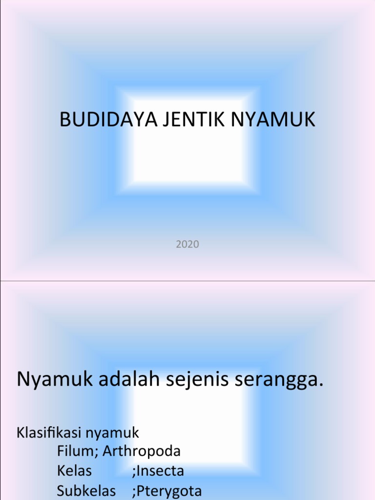 Budidaya Jentik Nyamuk | PDF