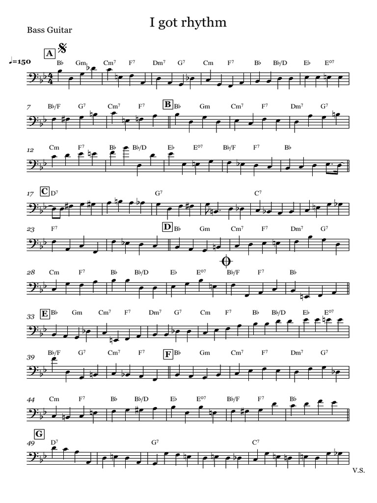 I Got Rhythm - Bass | PDF