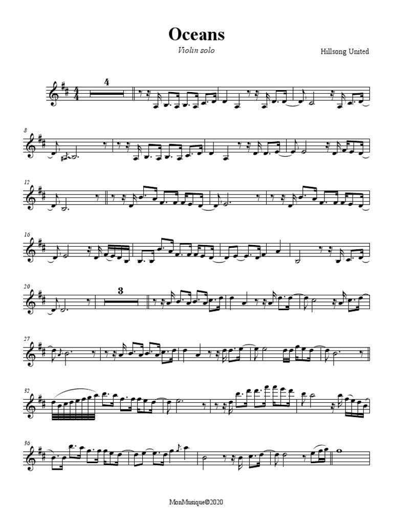 Oceans Violin Solo | PDF