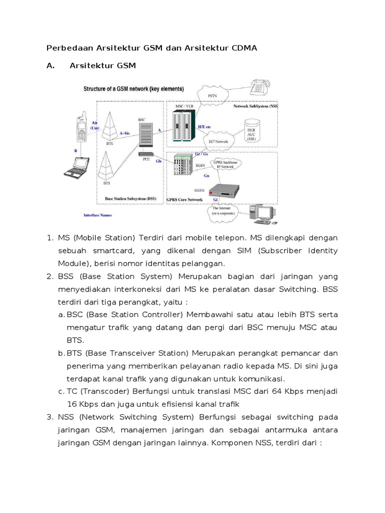 Perbedaan GSM-CDMA | PDF | Bisnis | Komputer
