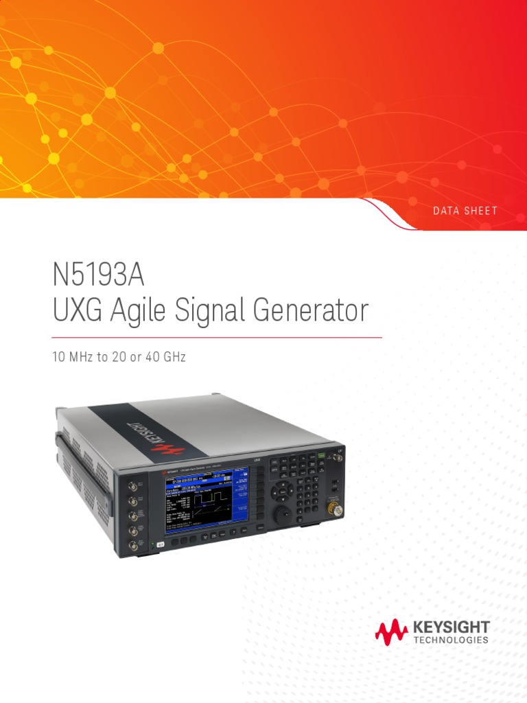 N5193A Uxg Agile Signal Generator: 10 MHZ To 20 or 40 GHZ | PDF | Hertz ...