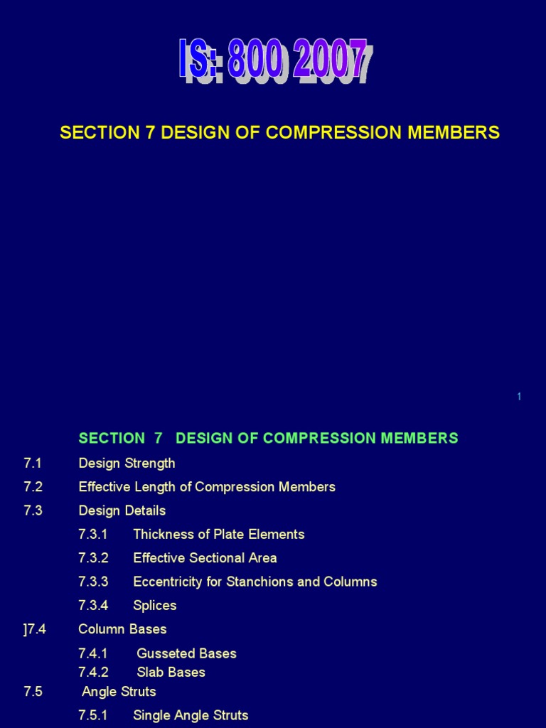 Design of Compression Members | PDF | Buckling | Column