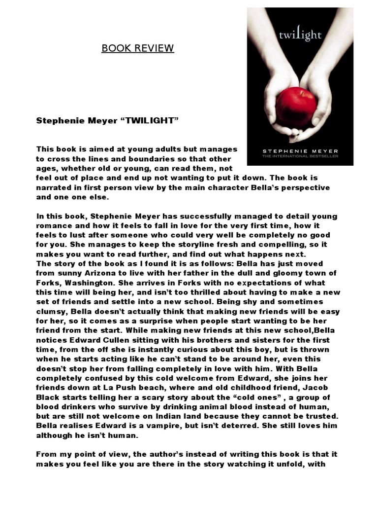 Book Review: Stephenie Meyer "TWILIGHT" | PDF | Novels