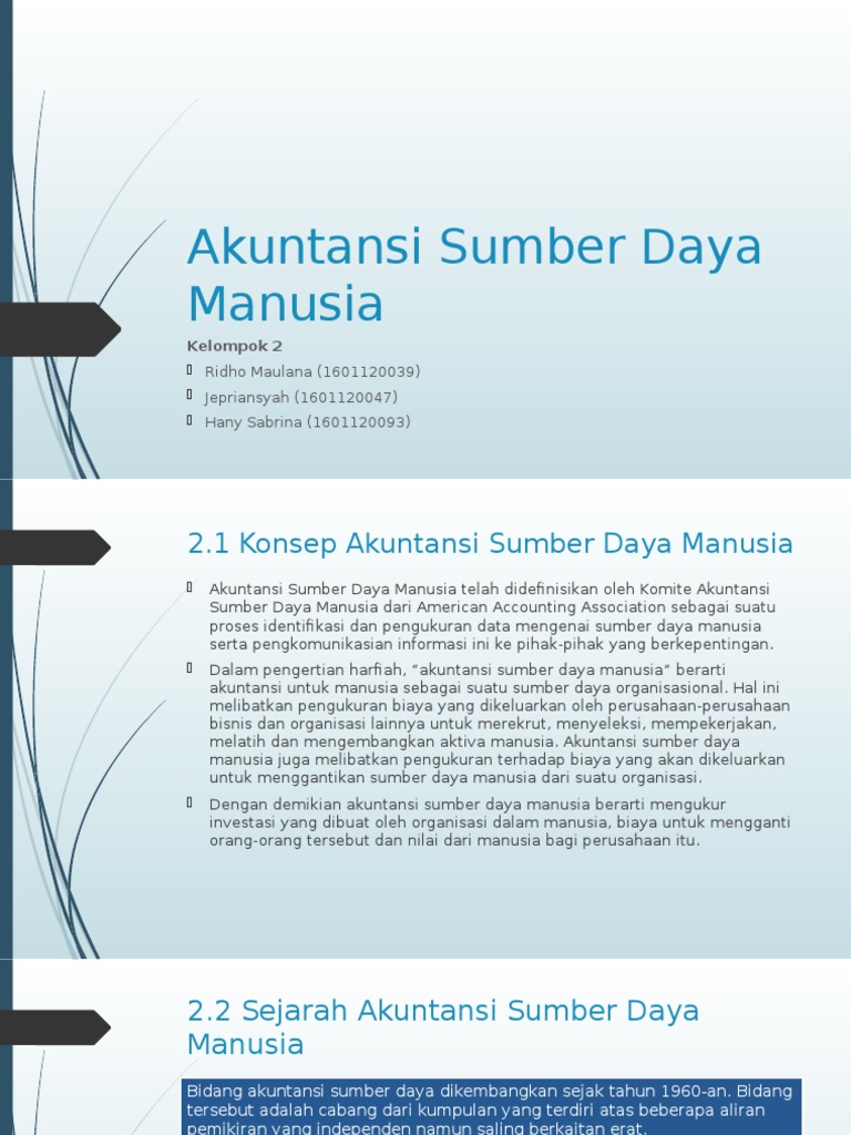 Akuntansi Sumber Daya Manusia | PDF | Sains & Matematika