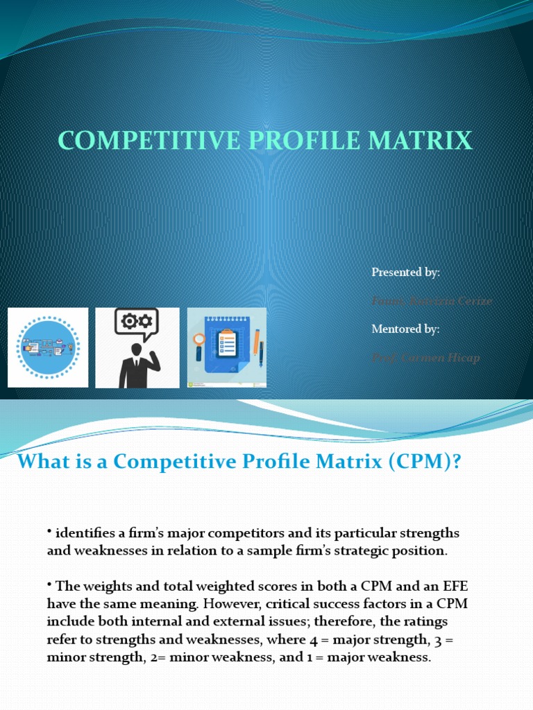 Competitive Profile Matrix | PDF | Marketing | Economies