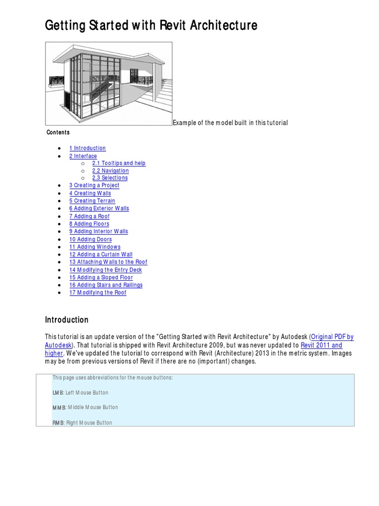 Getting Started With Revit Architecture | PDF | Autodesk Revit | Wall
