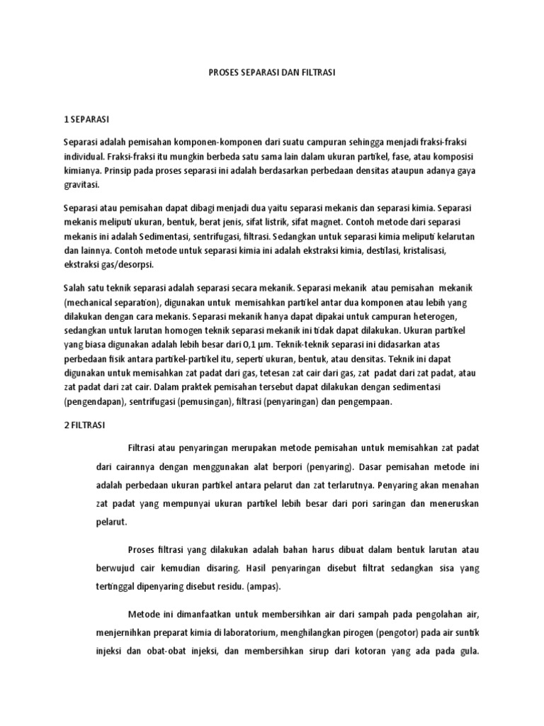 PROSES SEPARASI-WPS Office | PDF | Pengembangan Diri | Kesehatan Holistik