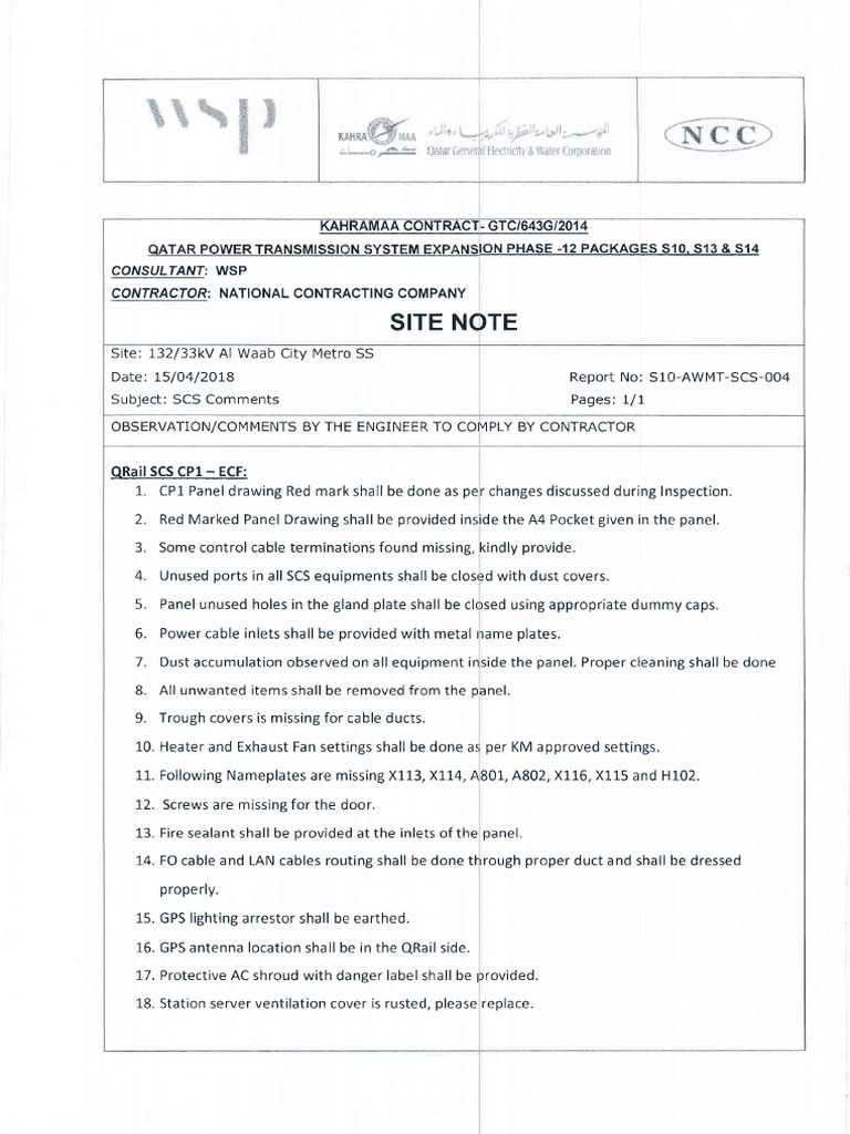 SCS Site Note - 04 | PDF | Civil Engineering | Equipment