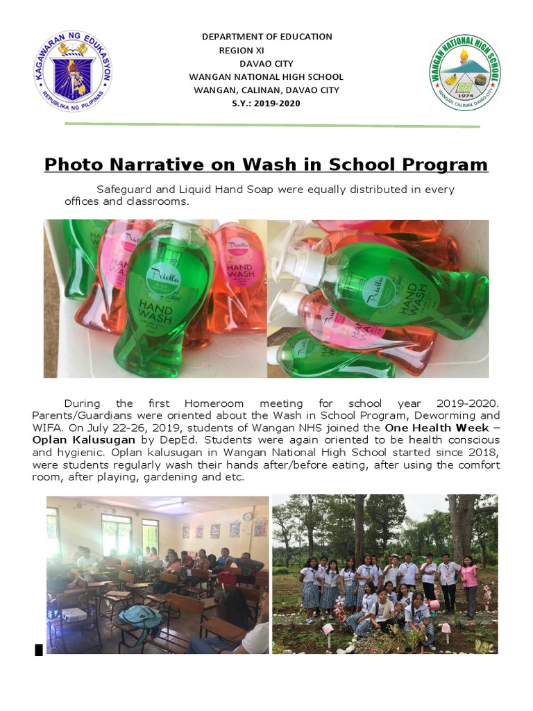 WINS Photo Narrative2019 | PDF | Hand Washing | Water Supply And Sanitation