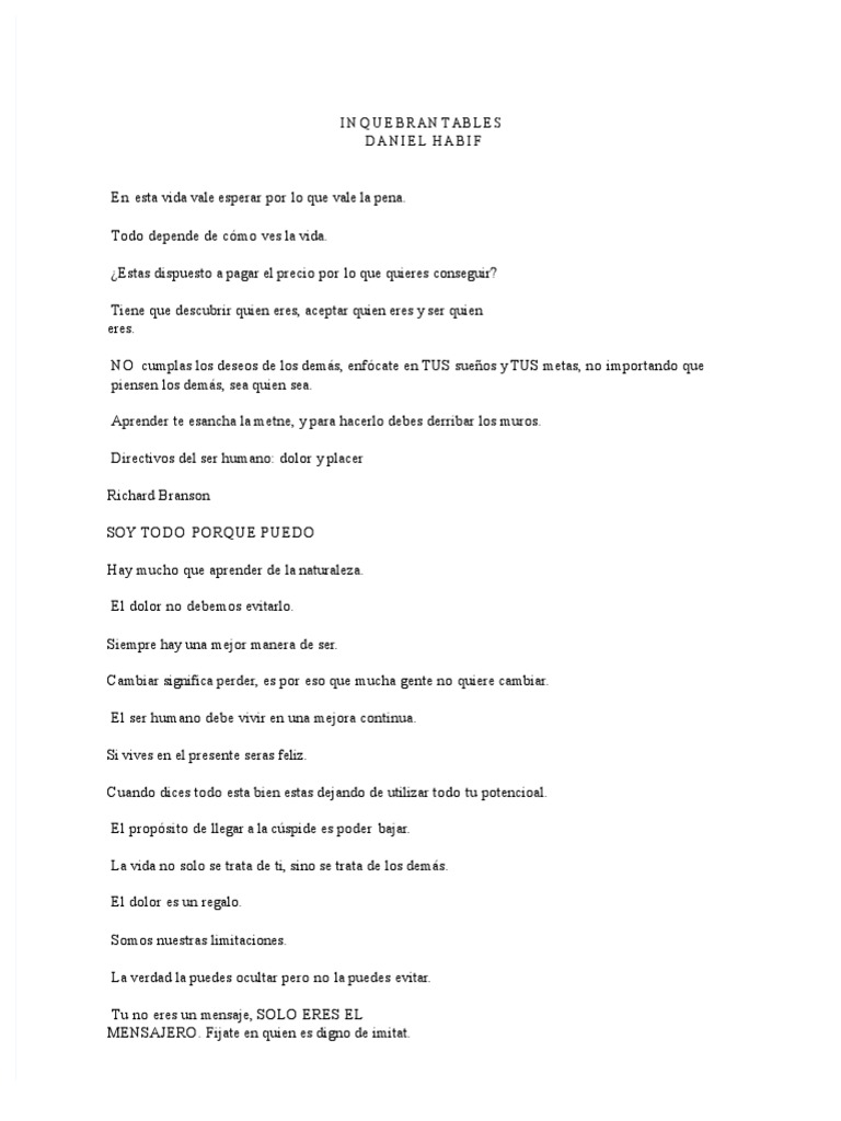 Inquebrantables Daniel Habif