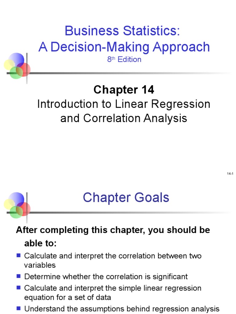 Business Statistics: A Decision-Making Approach: Introduction To Linear Regression and ...