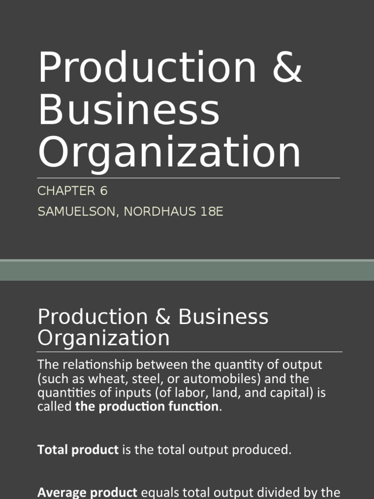 Chapter 6 Samuelson 18e | PDF | Partnership | Sole Proprietorship