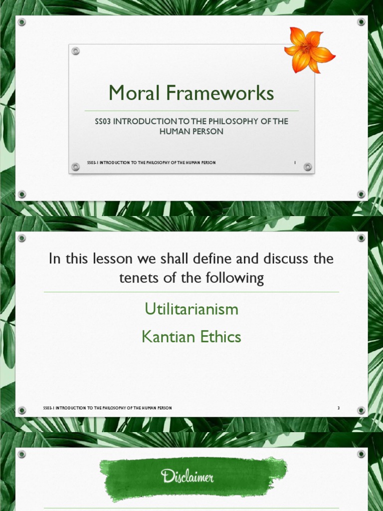 Moral Frameworks | PDF | Utilitarianism | Philosophical Movements