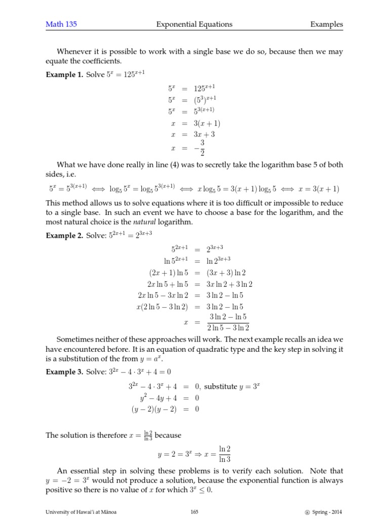 Exponential Equations | PDF | Applied Mathematics | Discrete Mathematics