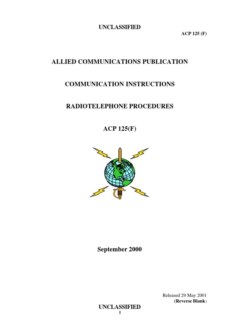 Allied Communications Publication: Unclassified | PDF | Signals ...