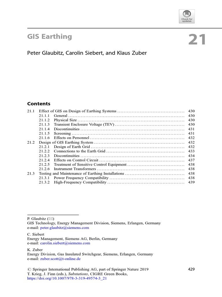 21 - GIS Earthing PDF | PDF | Transformer | Electrical Substation