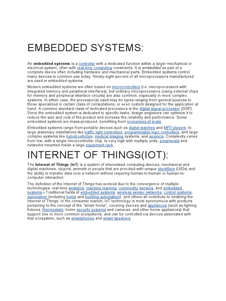 Day 1 Word | Download Free PDF | Embedded System | Internet Of Things