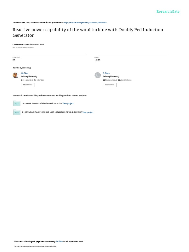 Reactive Power Capability | PDF | Wind Power | Energy Technology