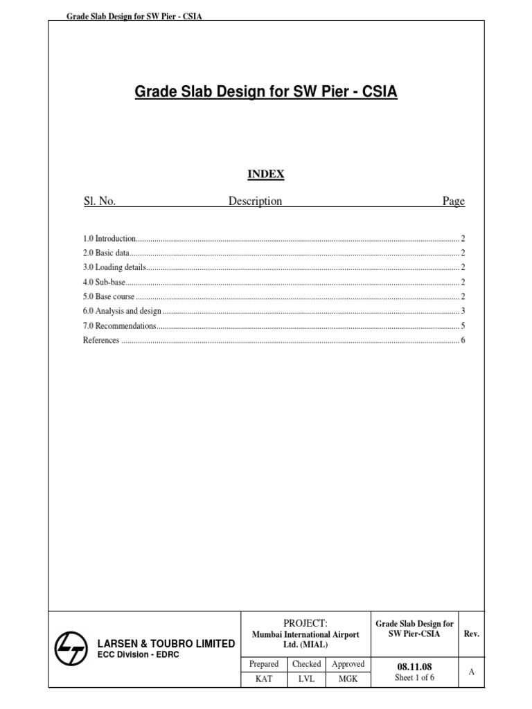 Grade Slab Design | Download Free PDF | Concrete | Materials