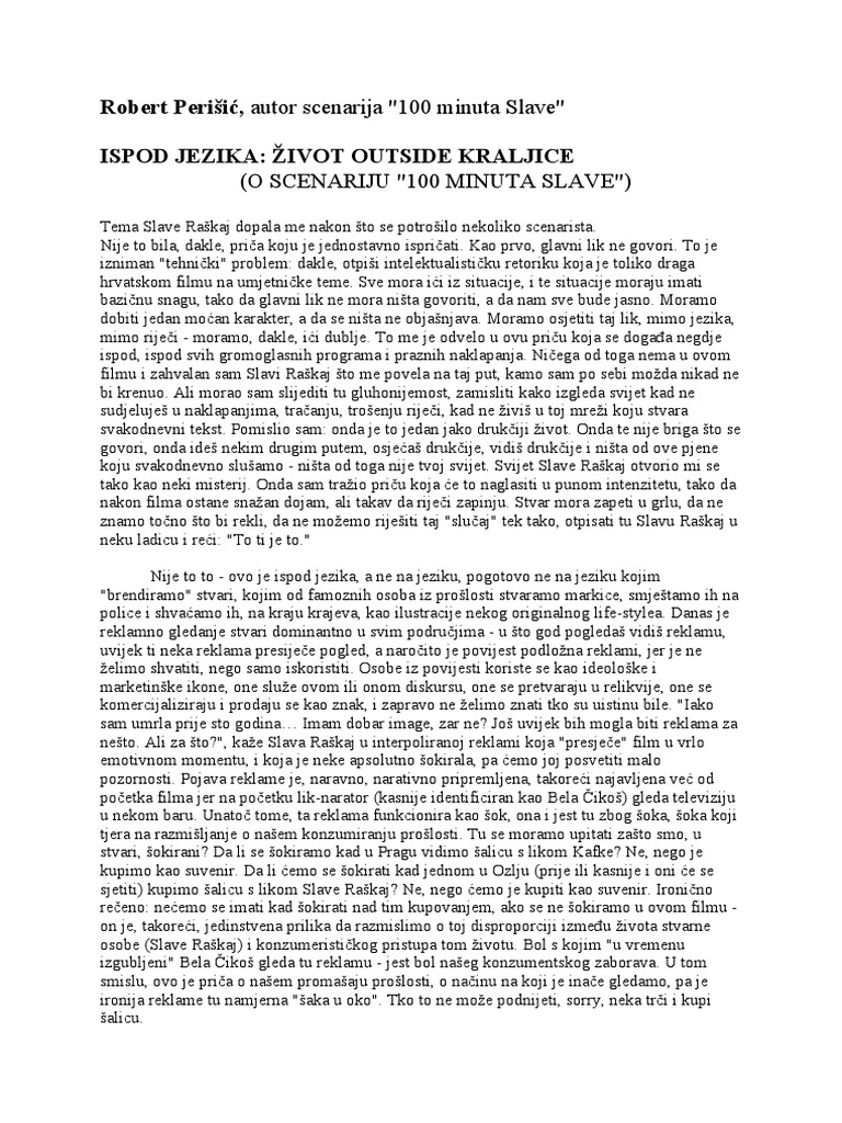 Recenzija Sto Minuta Slave | PDF