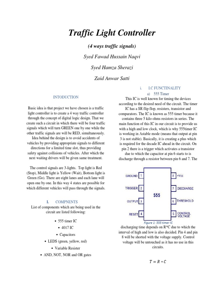 Traffic Light Controller: A Four Way Traffic Signal System Using ...
