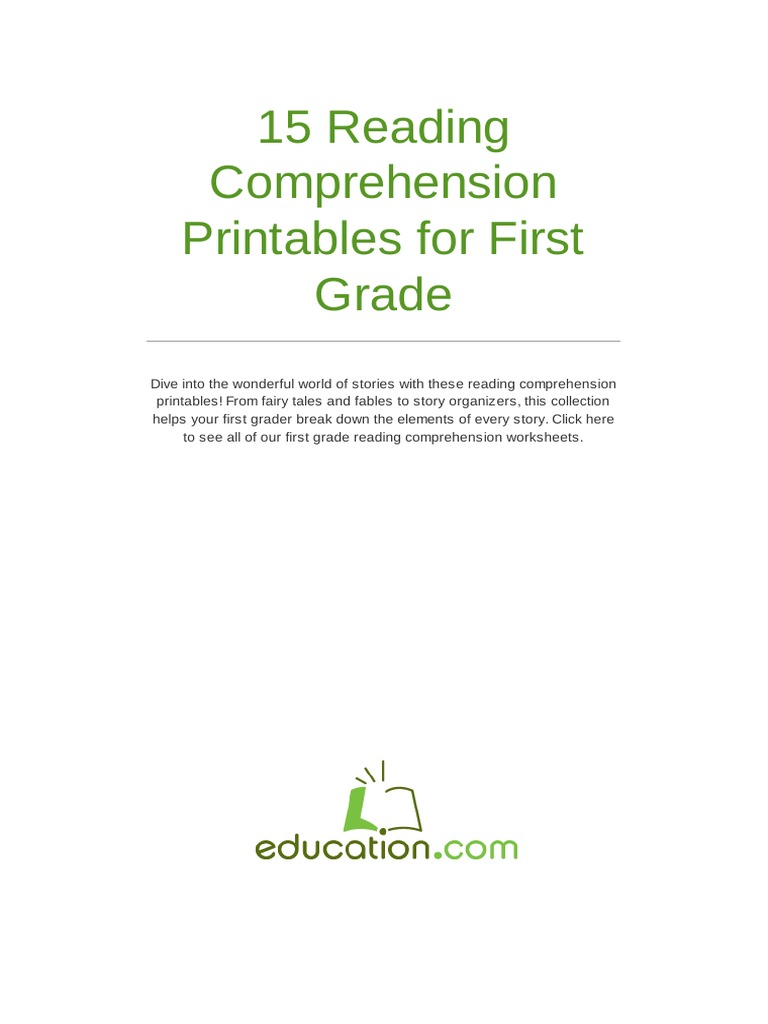 15 Reading Comprehension Printables For First Graders PDF | PDF | Nature