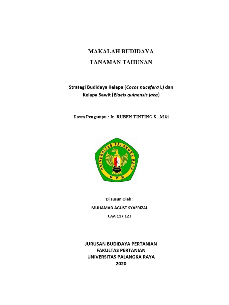 Makalah Budidaya Tanaman Tahunan Muhamad Agust Syafrizal Caa 117 123 | PDF