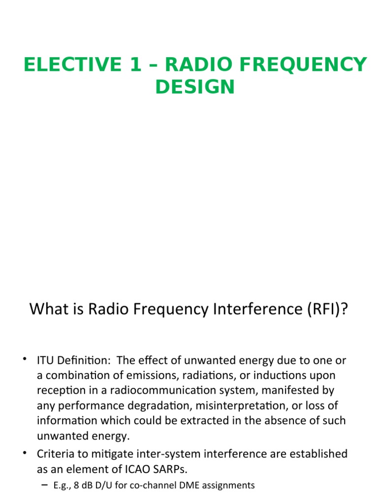 Elective 1 - Radio Frequency Design | PDF | Electromagnetic ...