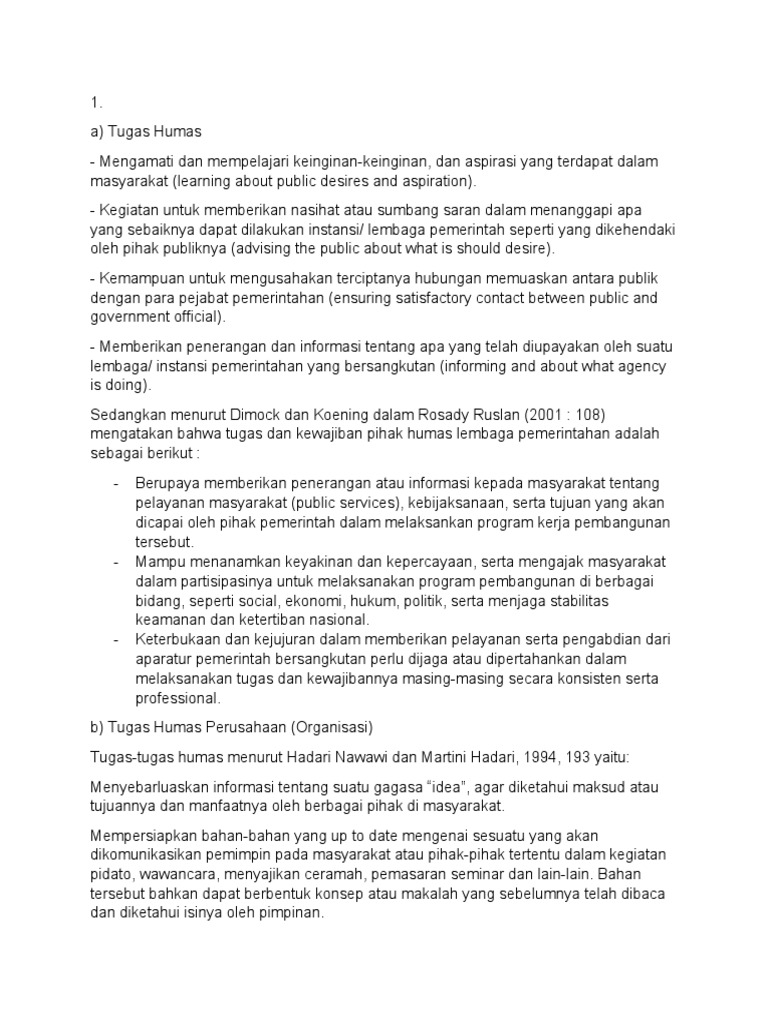 Tugas 1 HUMAS | PDF