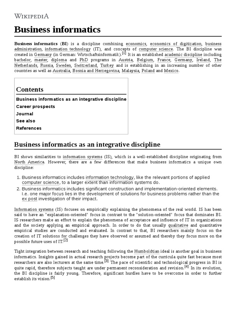 Business Informatics | PDF | Science | Inquiry