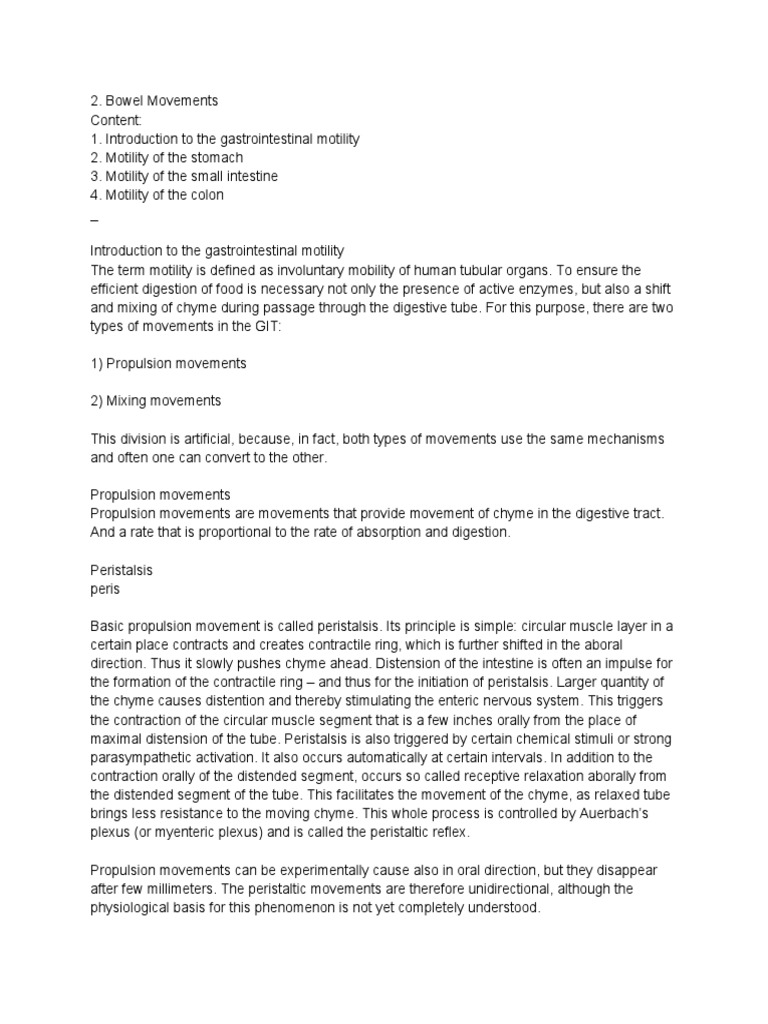 Git Movements | PDF | Stomach | Gastrointestinal Tract