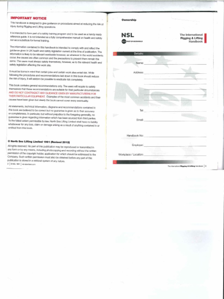 LEEA The International Rigging & Lifting Handbook PDF | PDF