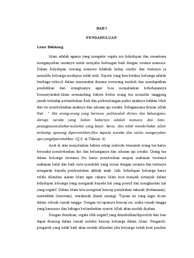 Konsep Keluarga Dalam Perspektif Islam | PDF