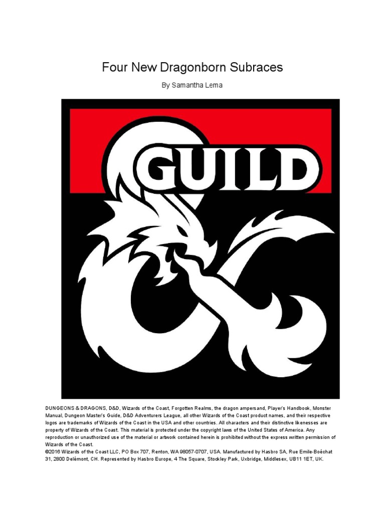 Dragonborn Subraces | PDF | Wizards Of The Coast | Dungeons & Dragons