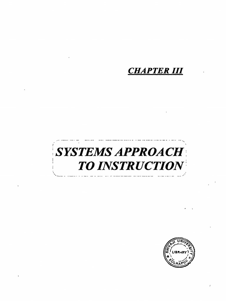 Systems Approach to Instruction Design | PDF | System | Systems Theory