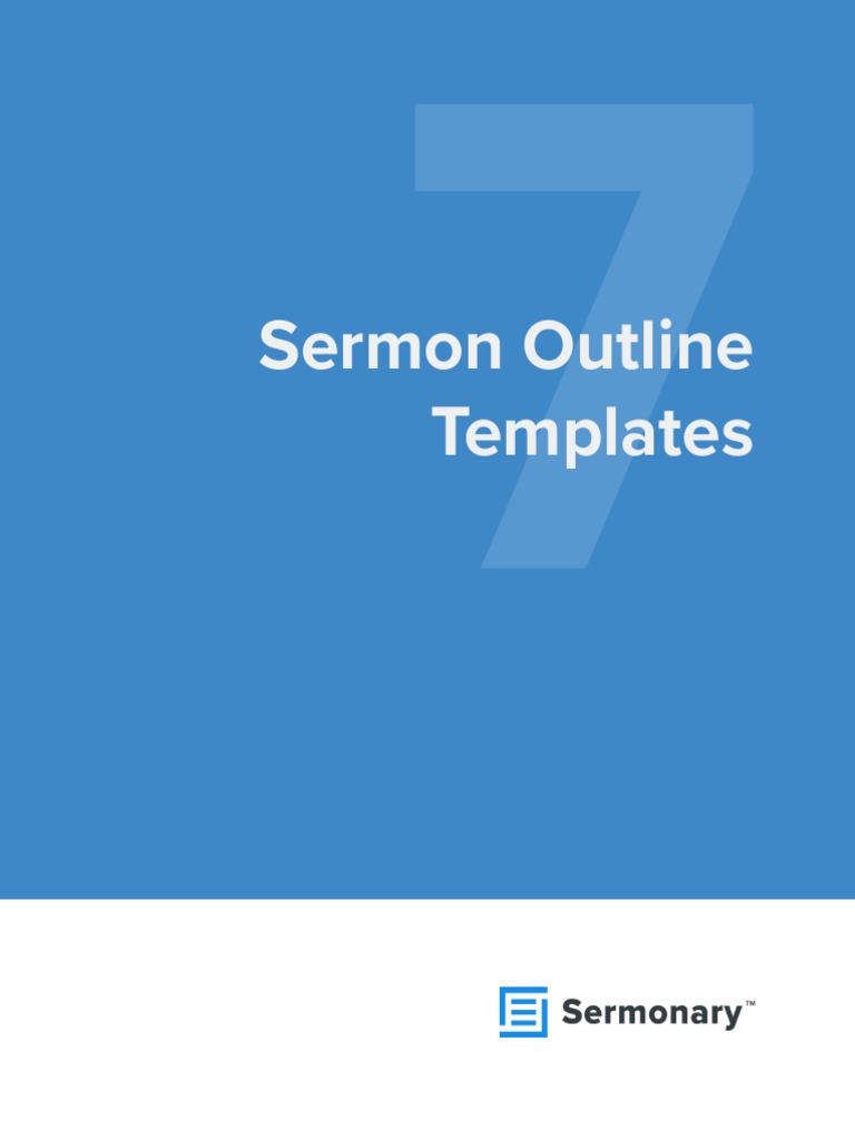 7 Sermon Outline Templates | PDF | Theology | Christian Belief And Doctrine