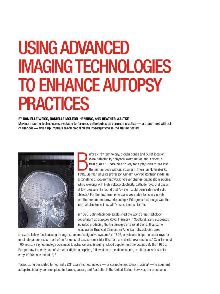 Using Advanced Imaging Technologies To Enhance Autopsy Practices | PDF ...