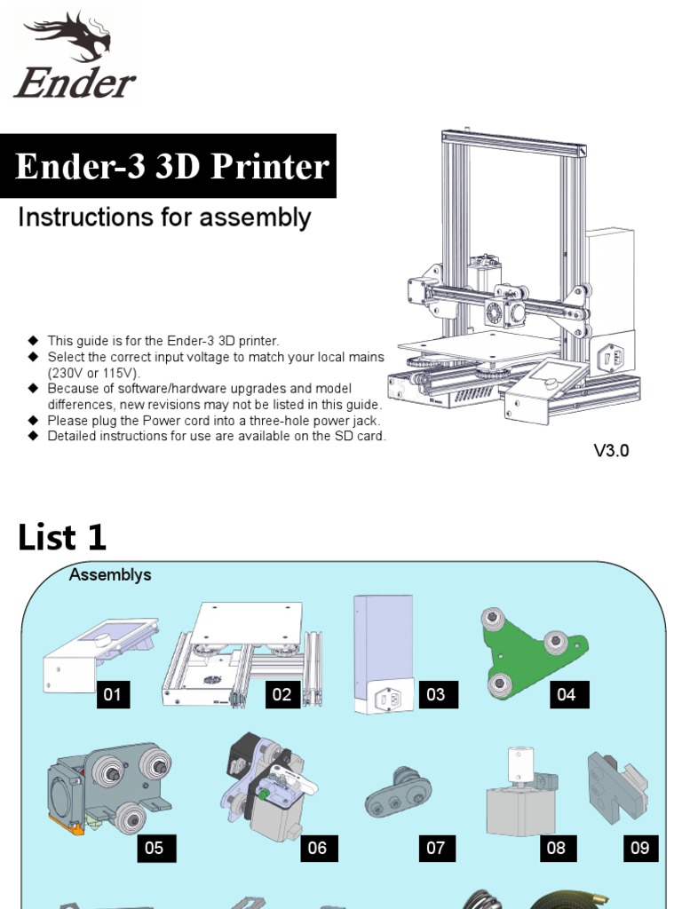 Ender-3 Instructions V3 | PDF | Computer Engineering | Electronic ...