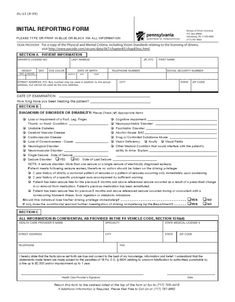 Driver Medical Evaluation Form | PDF | Mental Disorder | Substance Abuse