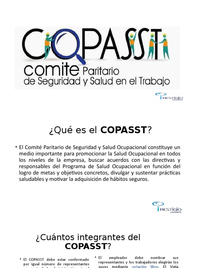 Presentacion Del Copasst | PDF | Seguridad | Seguridad y salud ocupacional