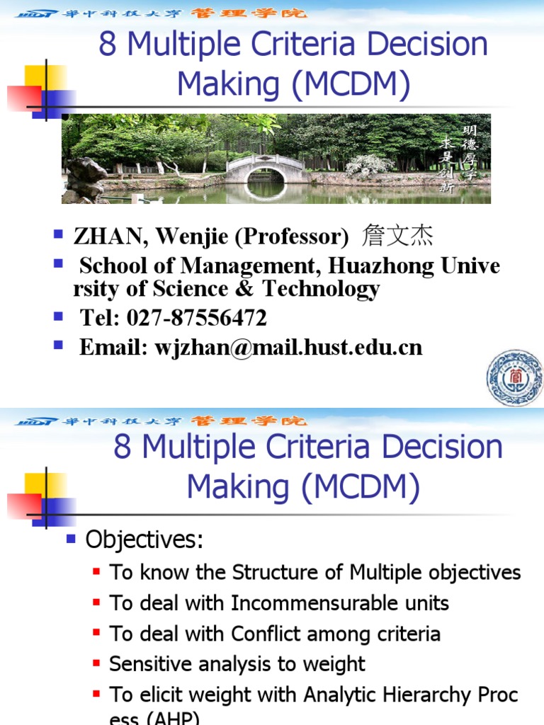 8 Multiple Criteria Decision Making | PDF | Decision Making | Analysis